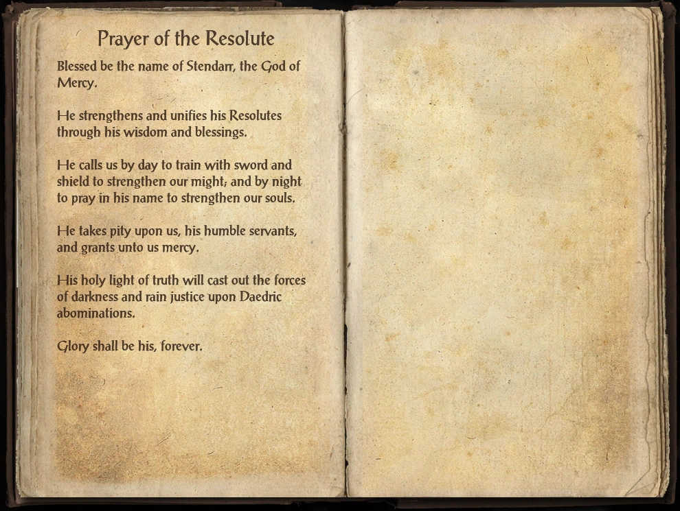 Prayer of the Resolute | Elder Scrolls | Fandom