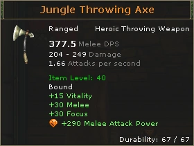 Jungle Throwing Axe | Eldevin Wiki | Fandom