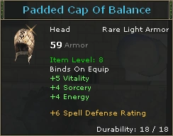 Padded Cap Of Balance | Eldevin Wiki | Fandom