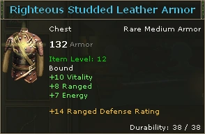 Righteous Studded Leather Armor | Eldevin Wiki | Fandom