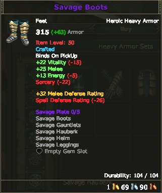 Savage Boots | Eldevin Wiki | Fandom