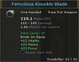 Ferocious Knuckle Blade | Eldevin Wiki | Fandom