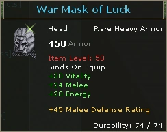 War Mask of Luck | Eldevin Wiki | Fandom