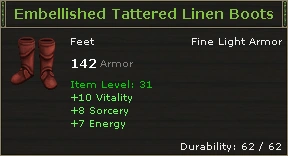 Embellished Tattered Linen Boots | Eldevin Wiki | Fandom