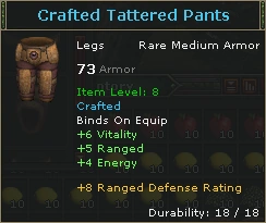 Crafted Tattered Pants | Eldevin Wiki | Fandom
