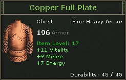 Copper Full Plate | Eldevin Wiki | Fandom
