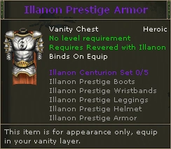 Illanon Prestige Armor | Eldevin Wiki | Fandom