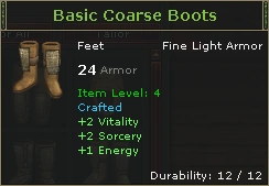 Basic Coarse Boots | Eldevin Wiki | Fandom