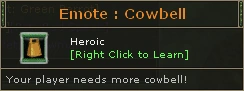 Emote : Cowbell | Eldevin Wiki | Fandom