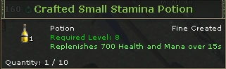 Crafted Small Stamina Potion | Eldevin Wiki | Fandom