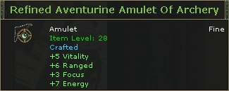 Refined Aventurine Amulet Of Archery | Eldevin Wiki | Fandom
