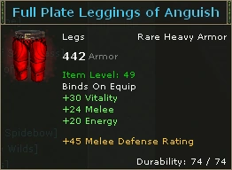 Full Plate Leggings of Anguish | Eldevin Wiki | Fandom