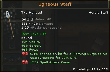 Igneous Staff | Eldevin Wiki | Fandom