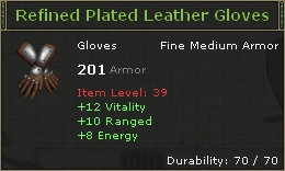 Refined Plated Leather Gloves | Eldevin Wiki | Fandom