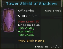 Tower Shield of Shadows | Eldevin Wiki | Fandom