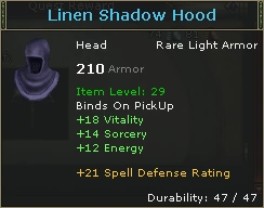 Linen Shadow Hood | Eldevin Wiki | Fandom