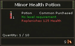Minor Health Potion | Eldevin Wiki | Fandom