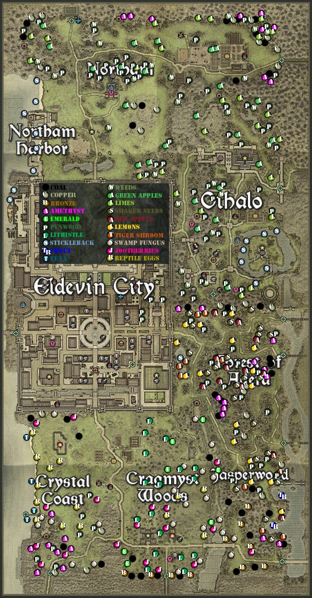 Gathering Locations | Eldevin Wiki | Fandom