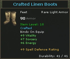 Crafted Linen Boots | Eldevin Wiki | Fandom