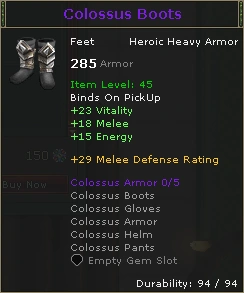 Colossus Boots | Eldevin Wiki | Fandom