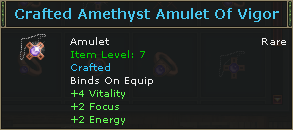 Crafted Amethyst Amulet Of Vigor | Eldevin Wiki | Fandom