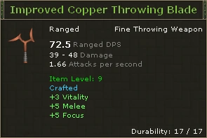 Improved Copper Throwing Blade | Eldevin Wiki | Fandom