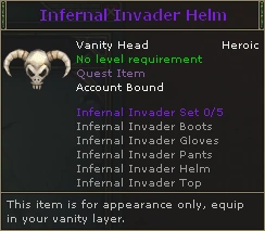 Infernal Invader Helm | Eldevin Wiki | Fandom