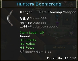Hunters Boomerang | Eldevin Wiki | Fandom
