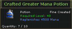 Crafted Greater Mana Potion | Eldevin Wiki | Fandom