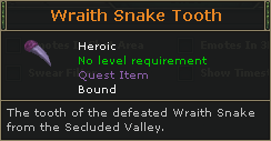 Wraith Snake Tooth | Eldevin Wiki | Fandom