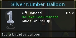 Silver Number Balloon | Eldevin Wiki | Fandom