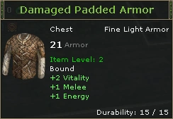 Damaged Padded Armor | Eldevin Wiki | Fandom