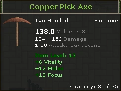 Copper Pick Axe | Eldevin Wiki | Fandom