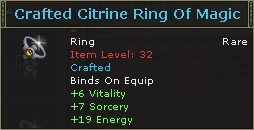 Crafted Citrine Ring Of Magic | Eldevin Wiki | Fandom