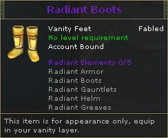 Radiant Boots | Eldevin Wiki | Fandom