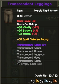 Transcendent Leggings | Eldevin Wiki | Fandom