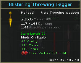 Blistering Throwing Dagger | Eldevin Wiki | Fandom
