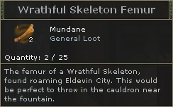 Wrathful Skeleton Femur | Eldevin Wiki | Fandom