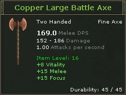 Copper Large Battle Axe | Eldevin Wiki | Fandom