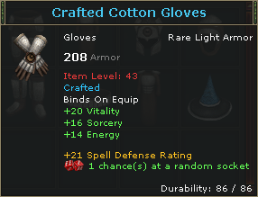 Crafted Cotton Gloves | Eldevin Wiki | Fandom
