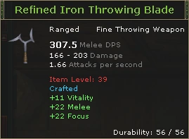 Refined Iron Throwing Blade | Eldevin Wiki | Fandom
