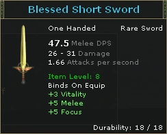 Blessed Short Sword | Eldevin Wiki | Fandom