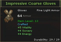 Impressive Coarse Gloves | Eldevin Wiki | Fandom