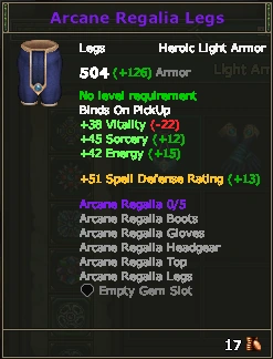 Arcane Regalia Legs | Eldevin Wiki | Fandom