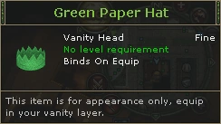 Green Paper Hat | Eldevin Wiki | Fandom