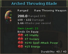 Arched Throwing Blade | Eldevin Wiki | Fandom