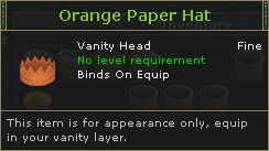 Orange Paper Hat | Eldevin Wiki | Fandom