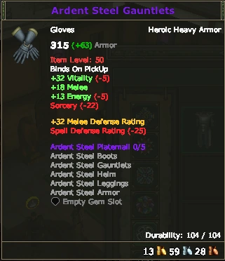 Ardent Steel Gauntlets | Eldevin Wiki | Fandom