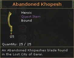 Abandoned Khopesh | Eldevin Wiki | Fandom