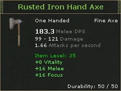 Rusted Iron Hand Axe | Eldevin Wiki | Fandom